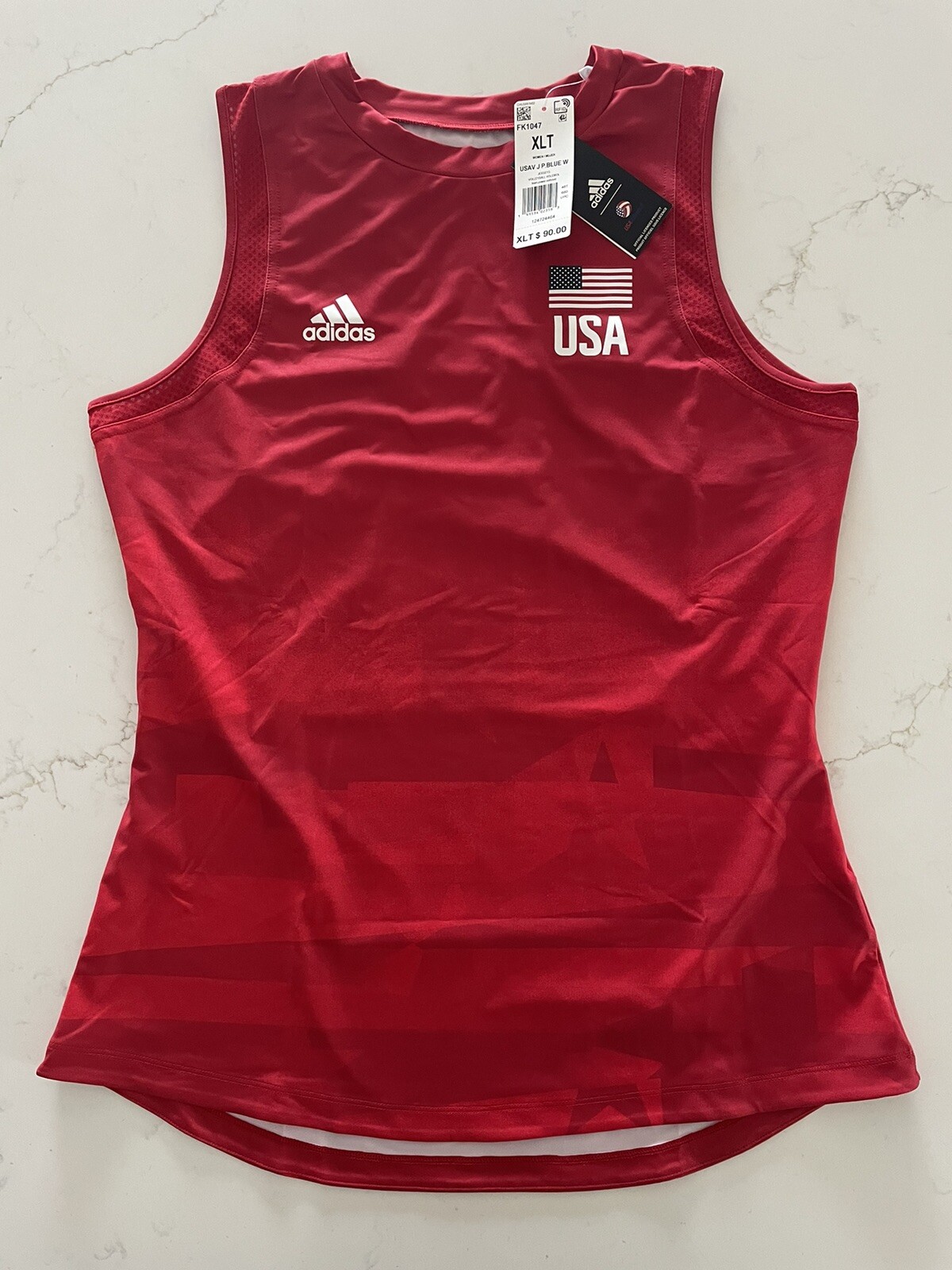 adidas USA Volleyball Primeblue Jersey Team Red FK1047 Women's Size XL ...