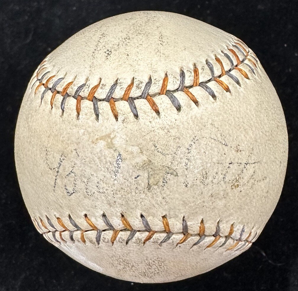 Babe Ruth & Hank Aaron Dual Signed Spalding Ruth HR Special Baseball ...