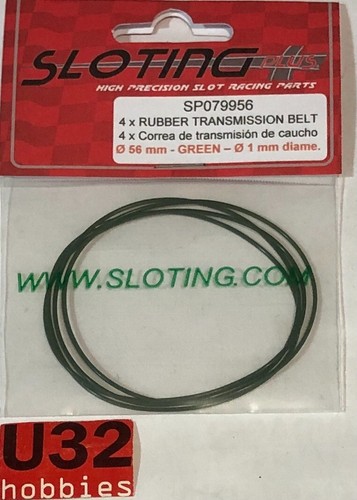 SLOT CAR SLOTING PLUS SP079956 Courroie De Traction 1Mm X 56Mm Verte 4 ...