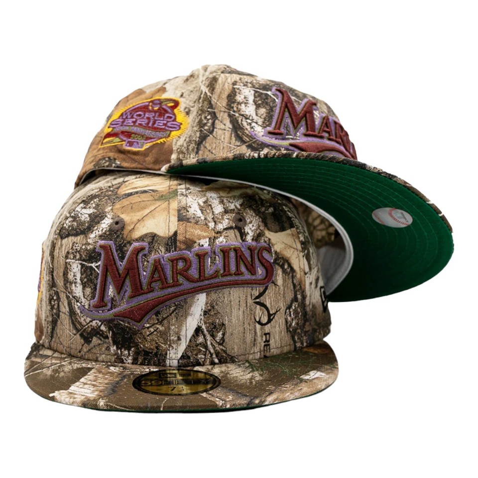 New Era Florida Marlins Realtree 59FIFTY Fitted Hat Cap 2003 WS Side ...