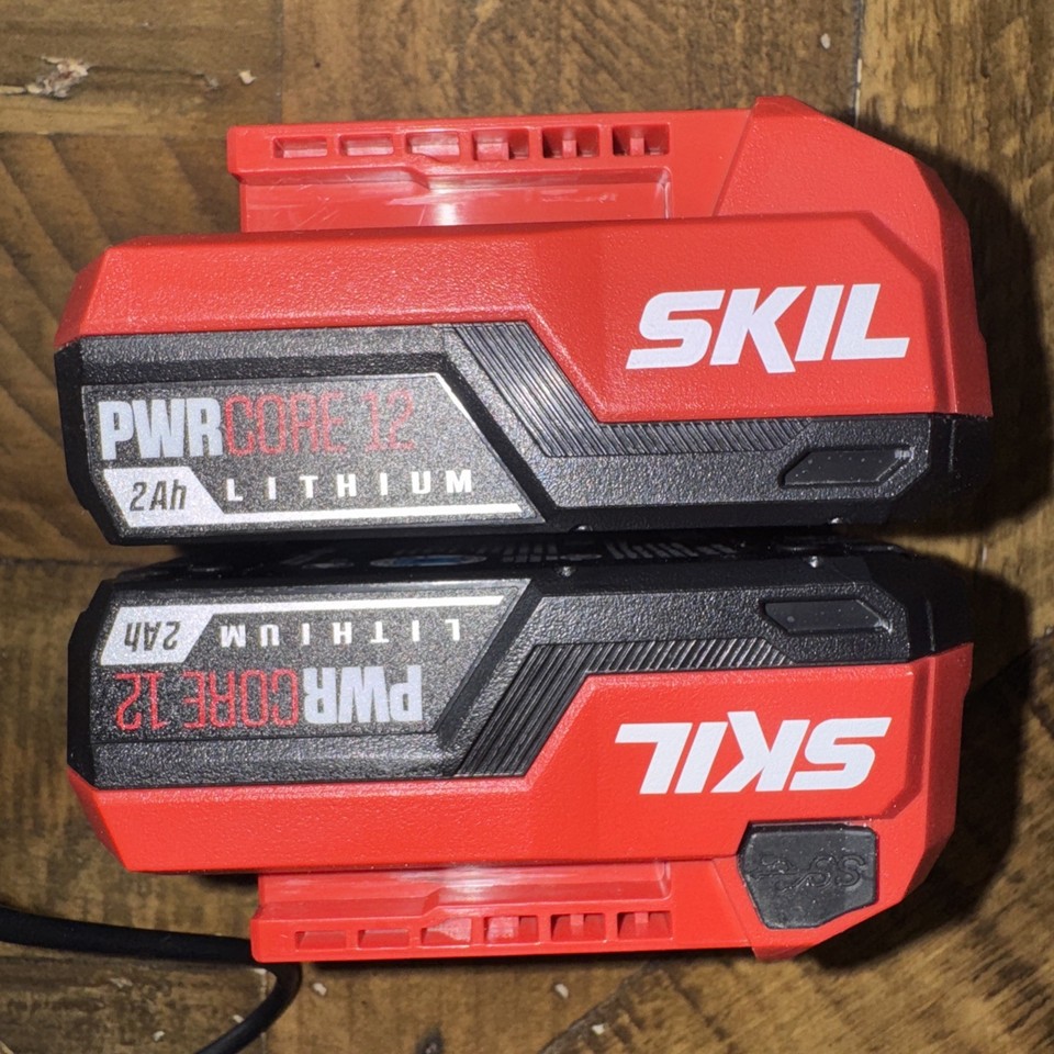 SKIL PWRCORE 12V 2Ah Battery x 2 with USB-C Charger Kit CB5020A-22 ...