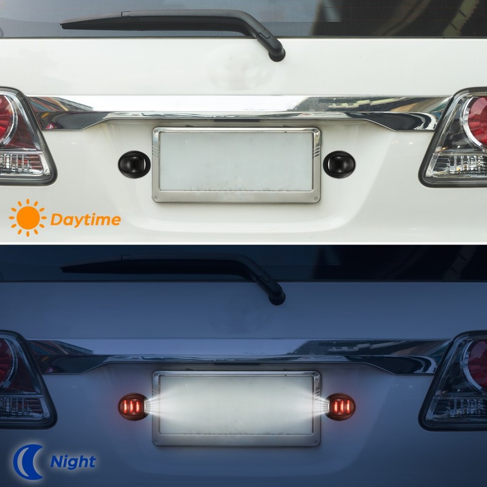 2 Pcs Universal License Plate Light Replacement Lamp Automotive ...