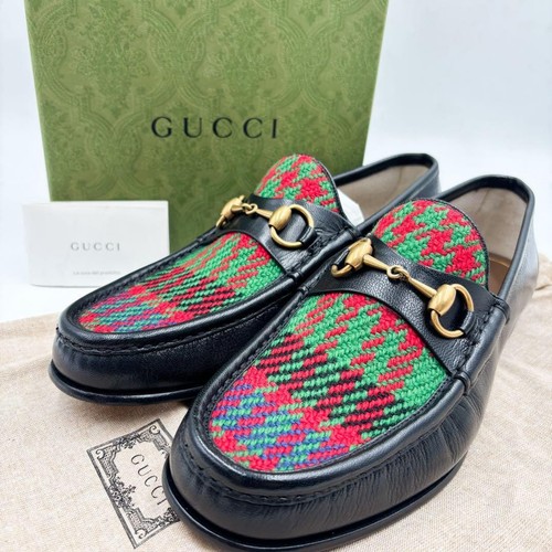New Gucci Loafers B. Michele Tweed Horsebit 1953 size 7.5 Business ...