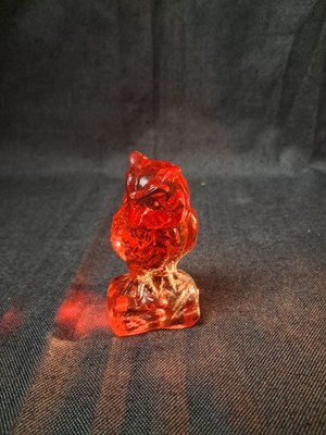 Boyd Red Glass Owl Figurine | eBay