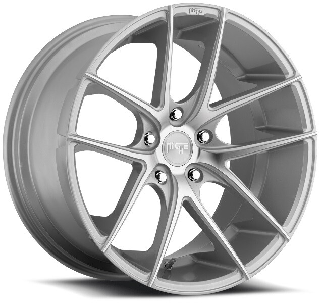 20x8.5 Niche Rims M131 Targa 5x120 ET35 Silver & Machined Rims (Set of ...
