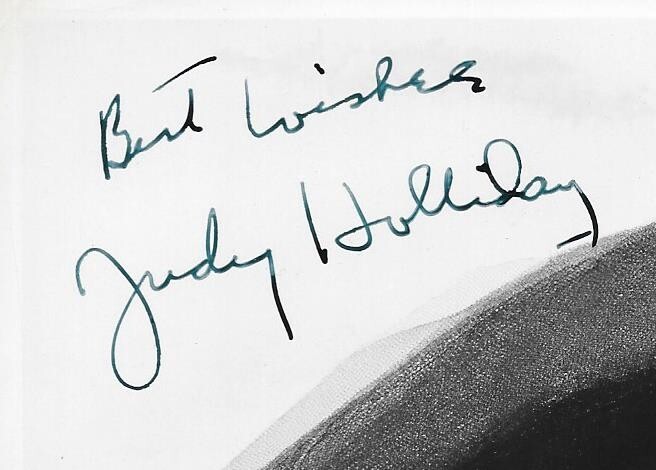 Judy Holliday Autograph 1950 Vintage Born Yesterday Oscar Winner ...