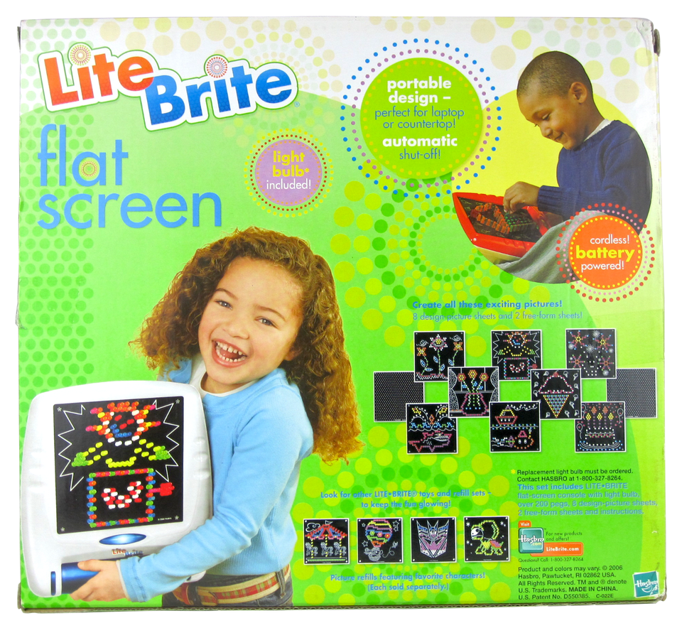 HASBRO Lite Brite Flat Screen with 8 Colors and 17 stencils | eBay