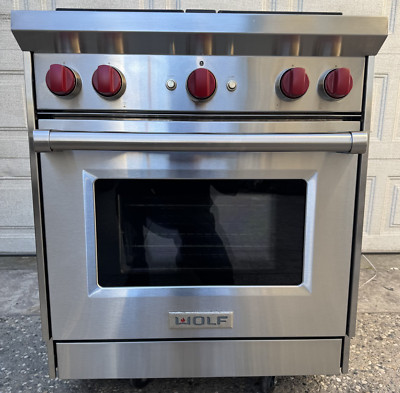 30” Wolf Gas Range GR304 Stainless Steel Red Knobs | eBay