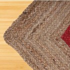 Jute Rug Rectangle Natural Braided Floor Rug Various Size Red Area ...
