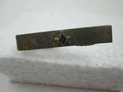 Vintage Freemason Masonic Mason Tie Clip Gold Tone | eBay