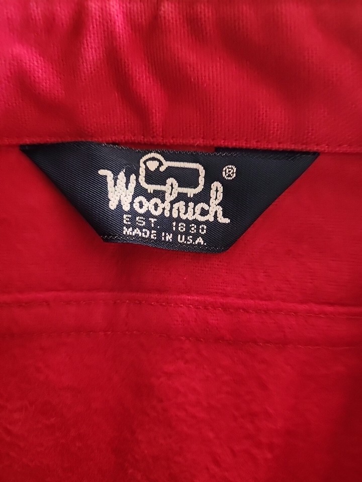 Woolrich Chamois Shirt 2XL Vintage HEAVYWEIGHT Flannel Red Soft Cotton ...