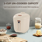 Mini Rice Cooker 2-Cups Uncooked, 1.2L Portable Non-Stick Small Travel ...