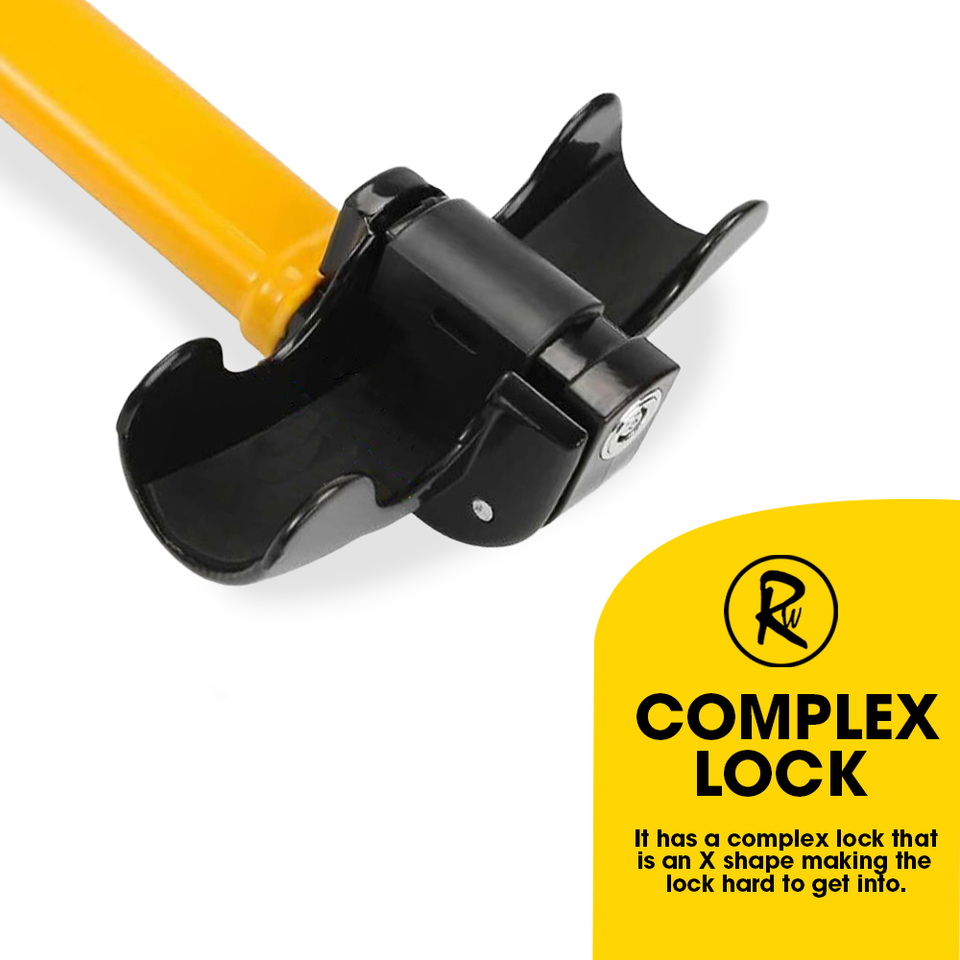 Heavy Duty Steering Wheel Lock Anti Theft Rotary Security Safe Van Car ...