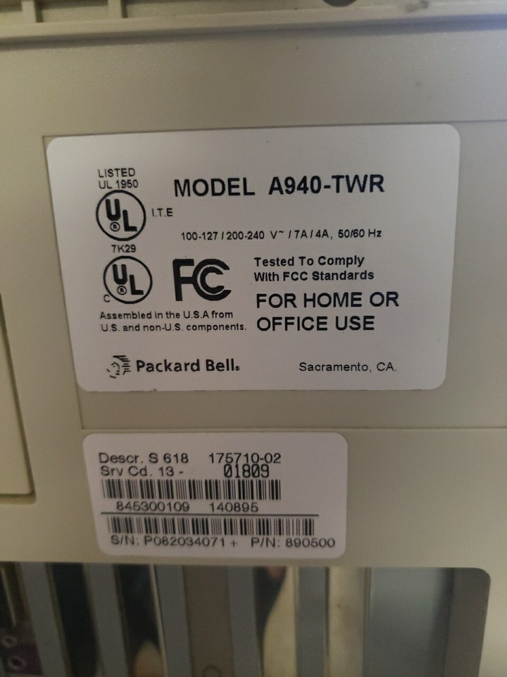 Vintage Packard Bell Executive S618 TESTED | eBay