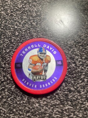 1997 PLAYOFF NFL CHIP SHOT COIN TERRELL DAVIS #145 RED | eBay