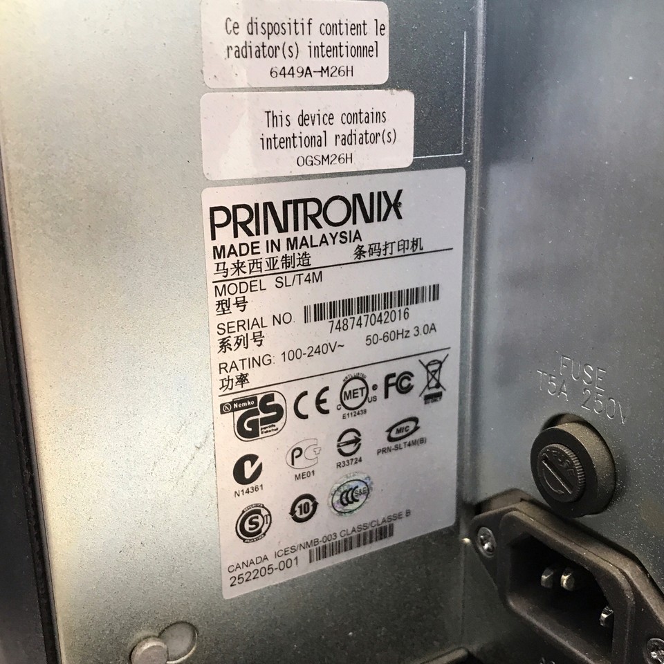 Printronix SL/T4M RFID Thermal Label Printer With Pedestal #SC3782 | eBay