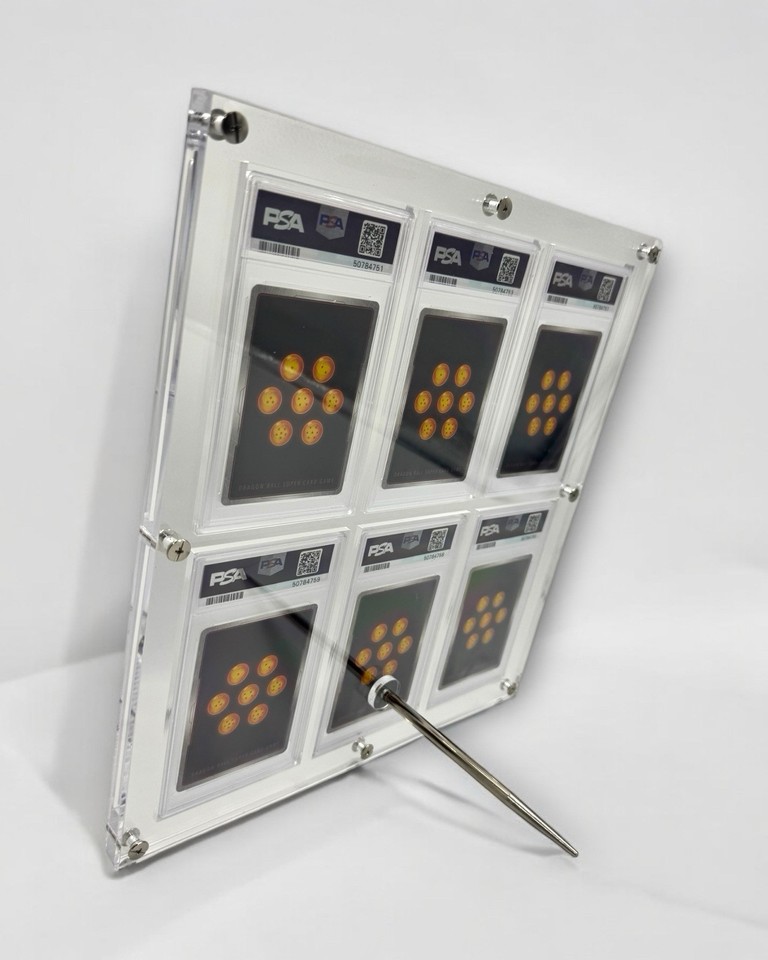 6 Card Display Frame Desktop fits PSA/CGC Graded for Pokemon/NBA ...