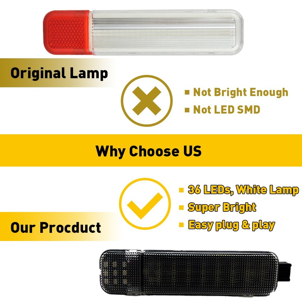 Smoke LED Door Light Courtesy For 97-00 Chevrolet&GMC C/K 1500 2500 ...