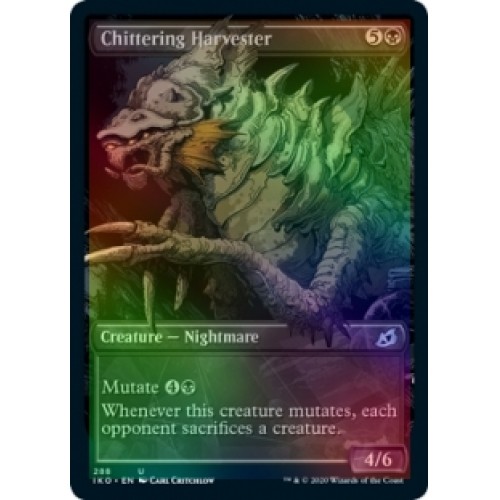 FOIL CHITTERING HARVESTER (SHOWCASE) X4 Ikoria IKO Magic MTG MINT CARD ...