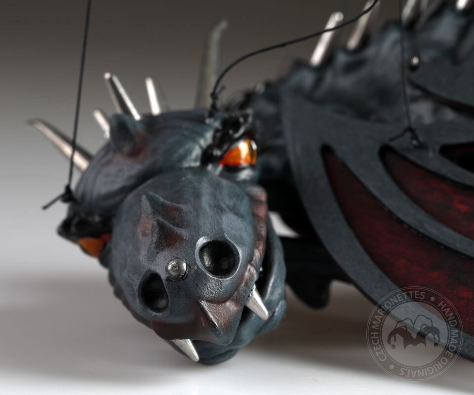 Scary dragon marionette puppet - handmade in the Czech Republic | eBay