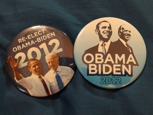 2 2012 Obama Biden presidential election campaign buttons | eBay