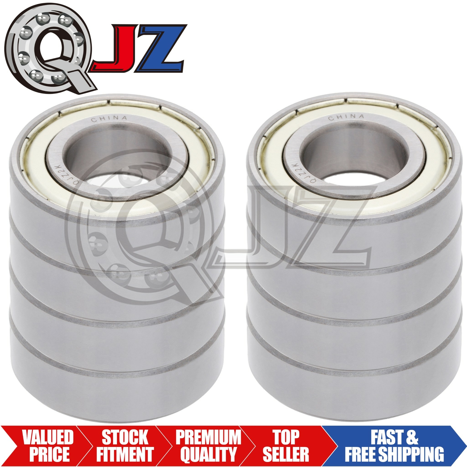 [8-Pack] R18-ZZ Radial/Deep Groove Ball Bearing 1.125 x 2.125 x 0.5 ...