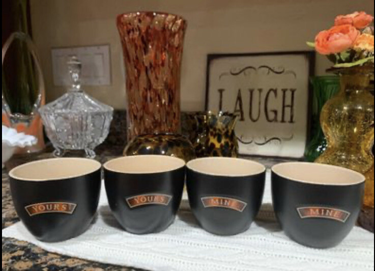 Set of 4 Bailey's Irish Cream Cups, Handless Coffee Cups Brown Yours ...