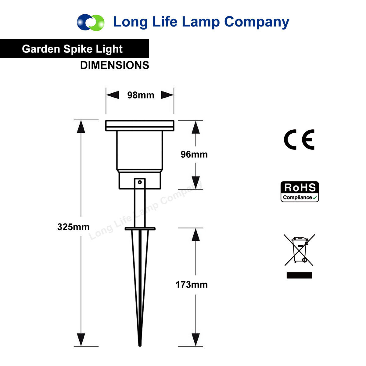 4 Pack Garden spikes lights Ground Mount or Wall Light IP65 ZLC01BS ...