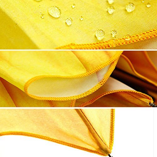 Sunflower Shaped Compact Modern Folding Windproof Umbrella in Yellow ...