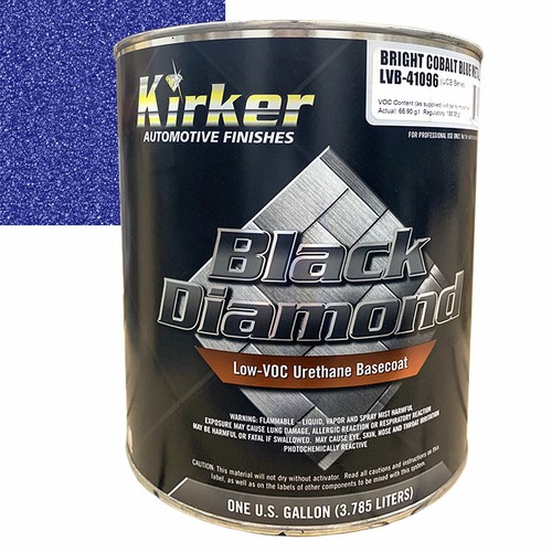 1 Gal Kirker Black Diamond Car Paint Cobalt Blue Met LVB-41096 w/ Med ...