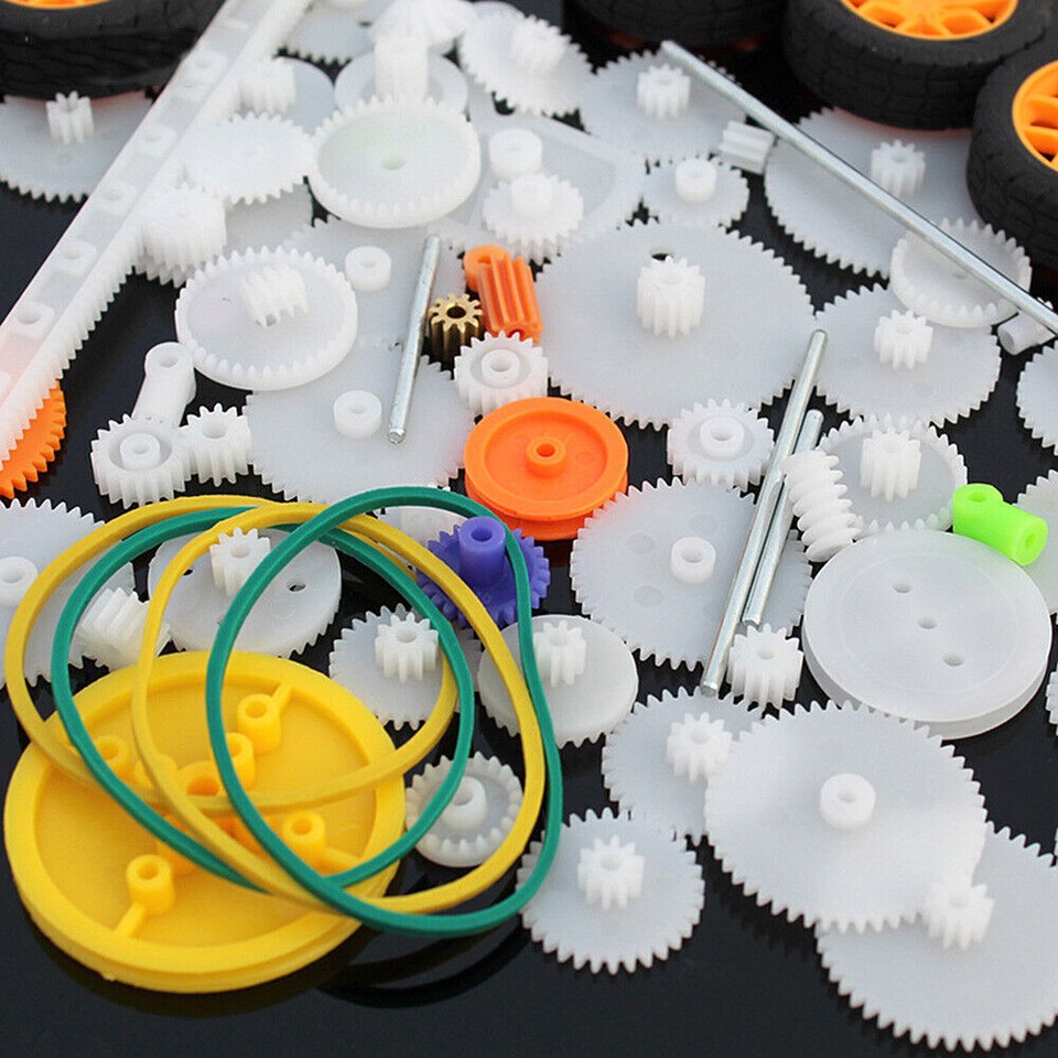 82Pcs Plastic Gear Set for Toy Motor Car Robot Reduction Model Kit ...