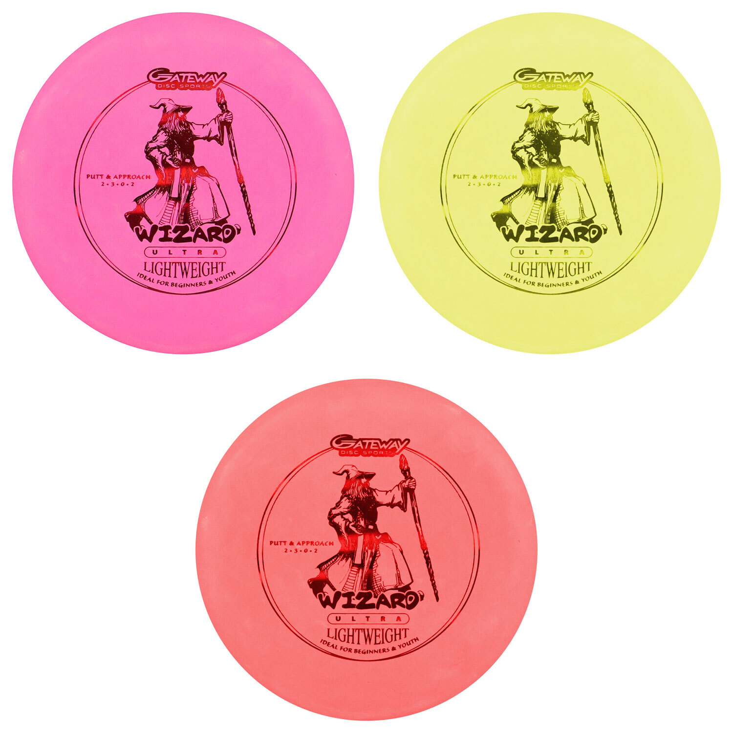 Gateway Disc Golf SureGrip Ultra Lightweight Wizard Putter 2/3/0/2 ...