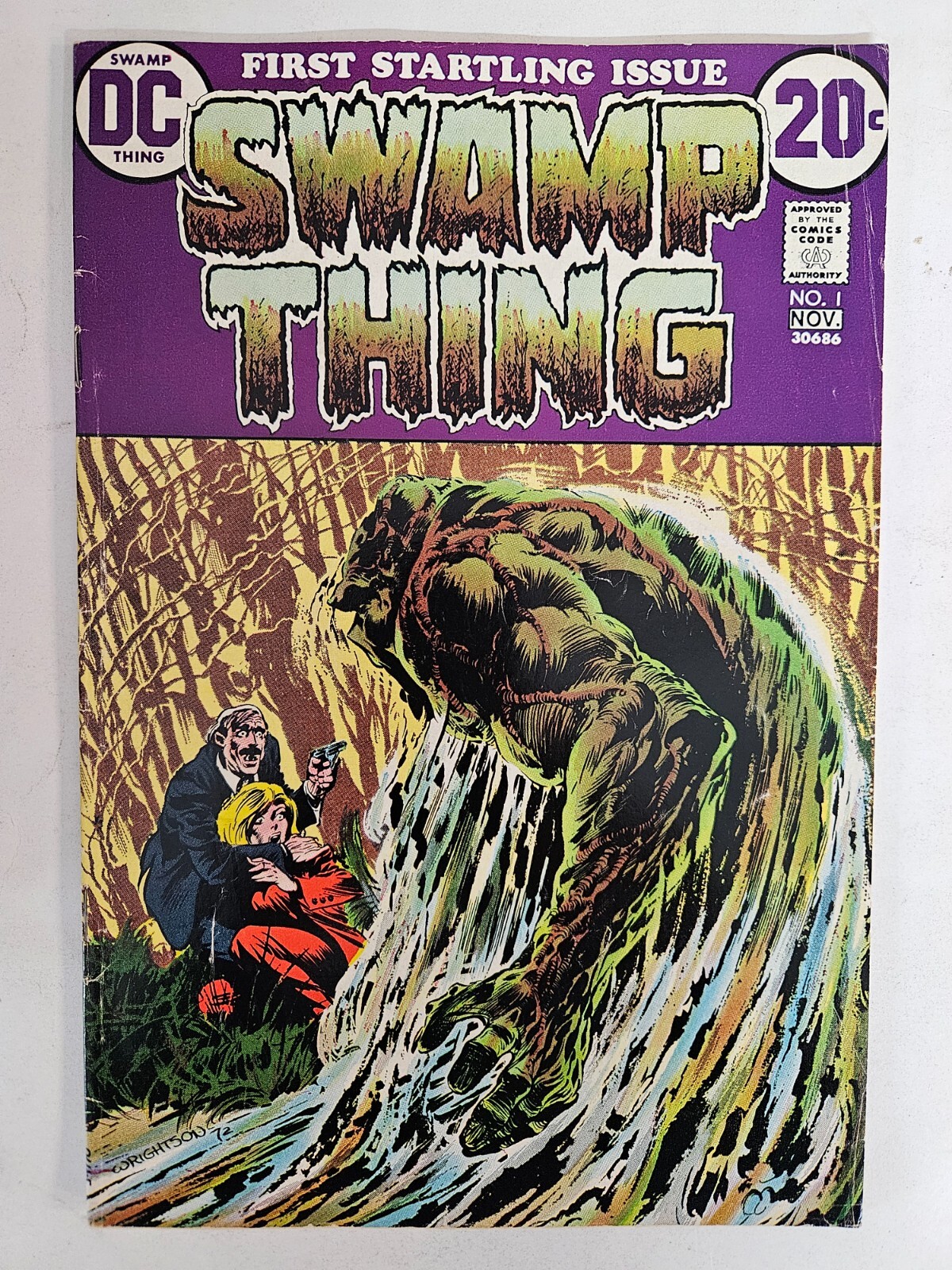 Swamp Thing #1 Origin and 1st App Alec and Linda Holland DC Comics 1972 ...