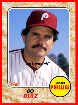 BO DIAZ Custom Made Baseball Art Card Philadelphia Phillies MINT | eBay