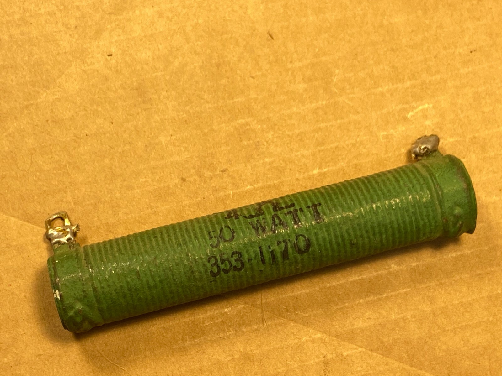Vintage Mallory 4 ohm 50W 50 watt Wirewound Green Power Resistor Dummy ...