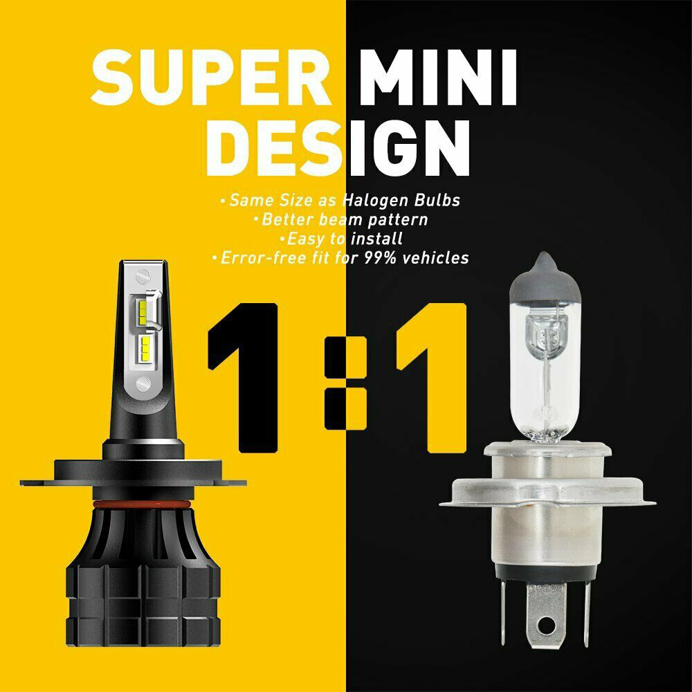 9003 HB2 100W 24000LM H4 LED HEADLIGHT 12V LAMP Hi/Low BEAM BULBS ...