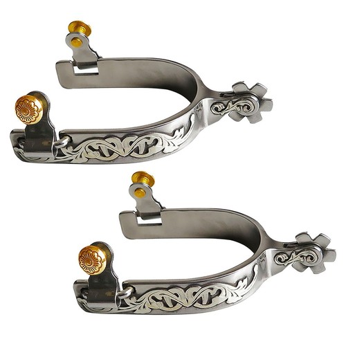 2x Horse Spurs Cowboy Spurs for Competition Riding Equestrian Training ...