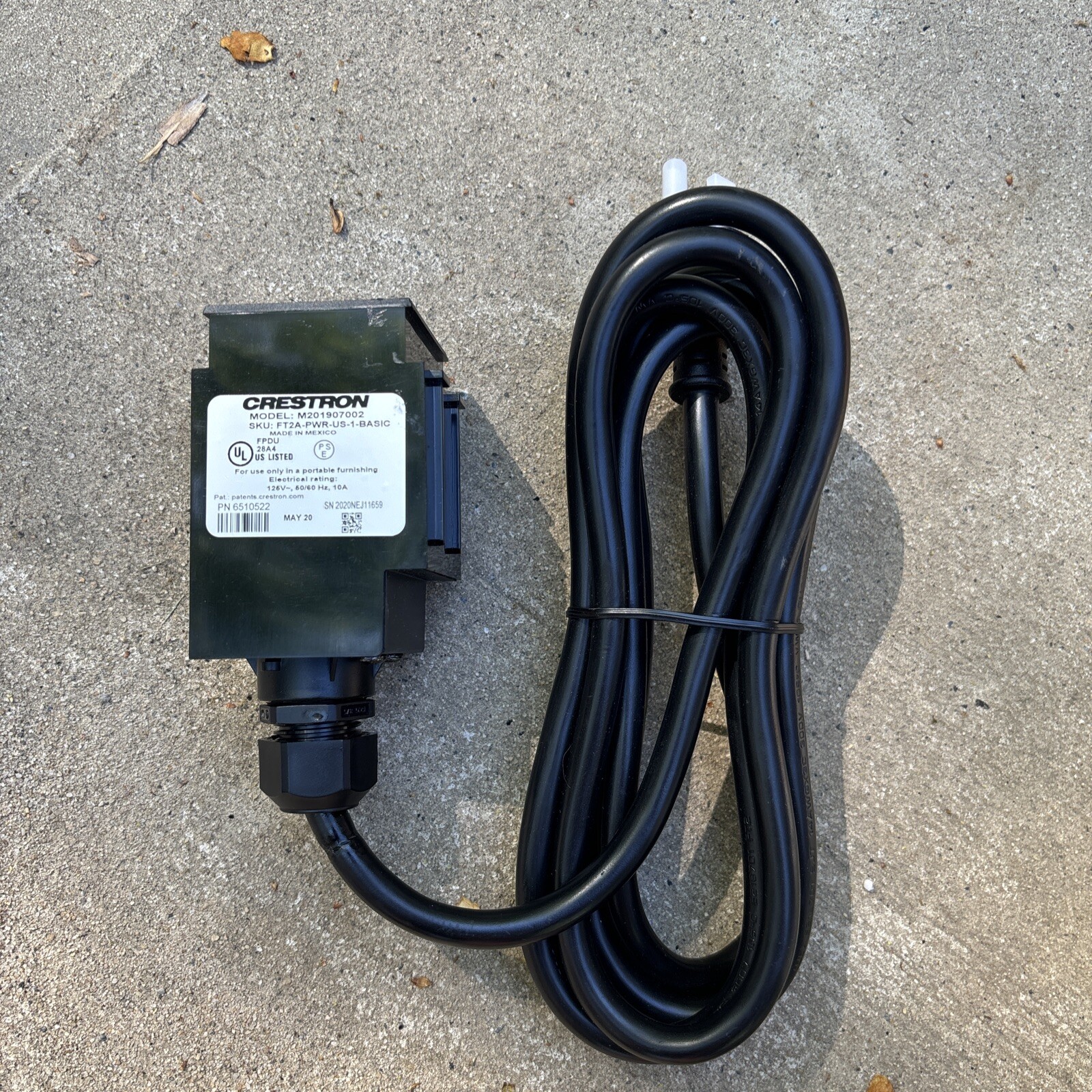 Crestron FT2A-PWR-US-1-BASIC AC Power Outlet Module Single (M201907002 ...