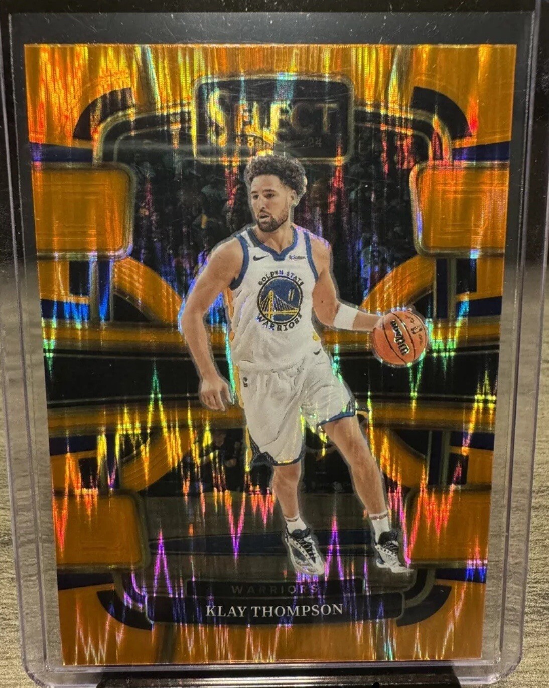 2023-24 Select Klay Thompson Orange Flash Prizm Refractor Base Card | eBay