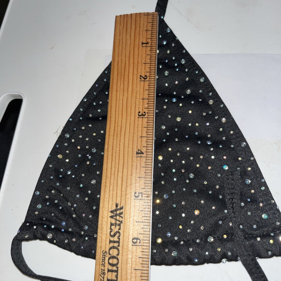 Oneheekini Cheeky Bikini String Swimsuits with Rhinestones, One Size ...