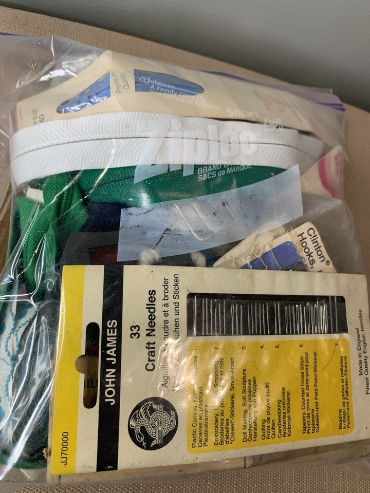 Huge Gallon Bag Full Of Sewing Vintage Old Sewing Supplies | eBay