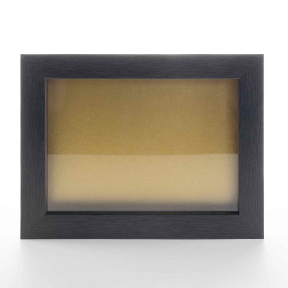 Charcoal 16x20 Wood Shadow Box With Gold Acid-Free Backing 5/8 Usable ...