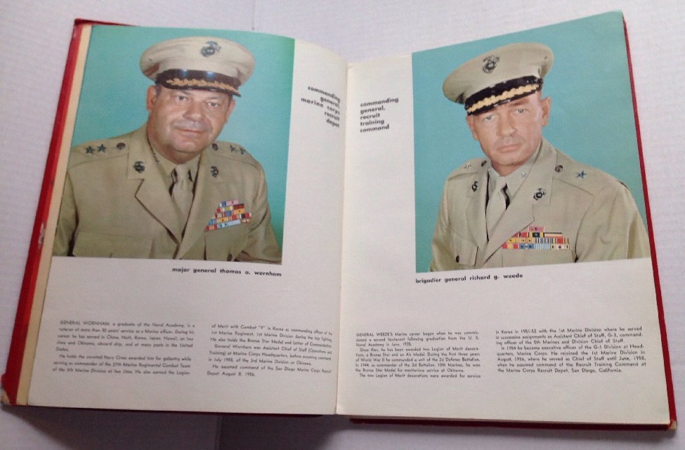 1958 1959 MARINE CORPS RECRUIT DEPOT YEARBOOK, SAN DIEGO, CA, PLATOON ...