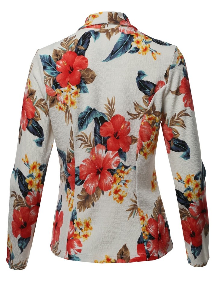 FashionOutfit Women's Solid Long sleeve Open Front Office Blazer Jacket ...