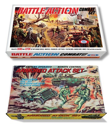 Ideal Battle Action Combat Set OR Marx Armored Attack Play Set Box | eBay