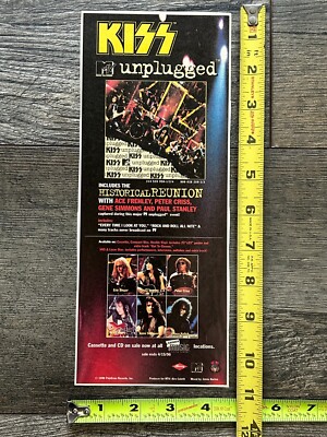 KISS Ad Advert MTV Kiss Unplugged CD Cassette Release USA 1996 Vintage ...