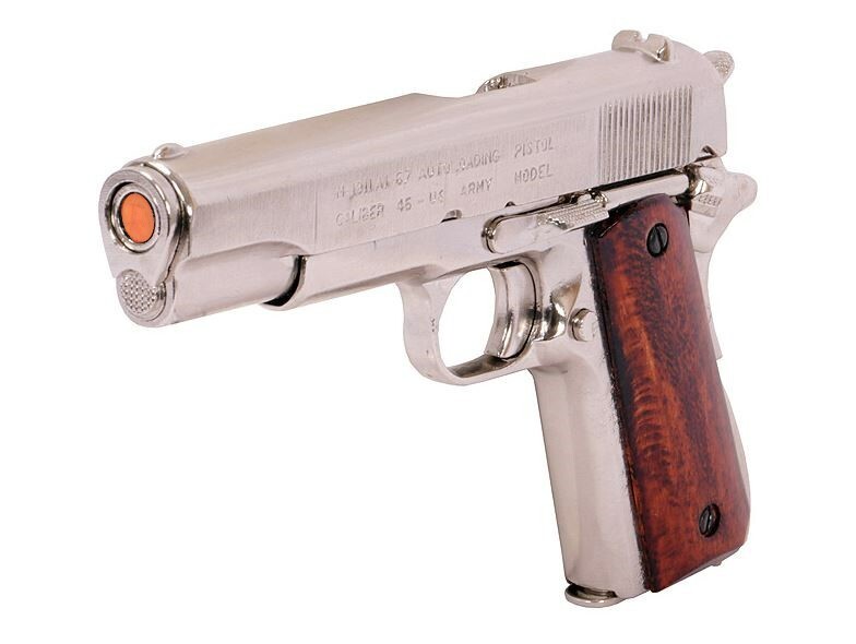 Denix 1911 A1 Non-Firing Full Size Metal Replica Prop Gun Metal Body ...