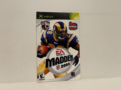 NFL Madden 2003 Original Xbox MANUAL ONLY Authentic Original | eBay