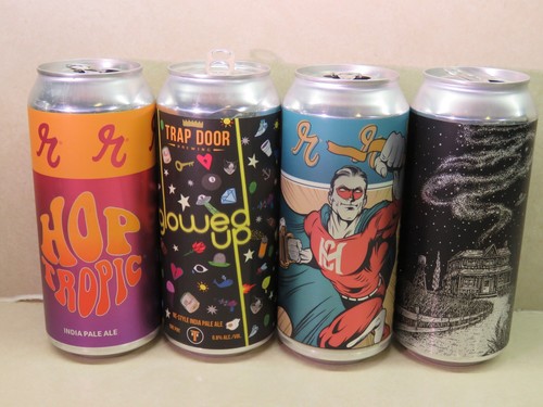 4 Craft Empty 16 oz Beer Cans: REUBEN'S, TRAP DOOR, STRUCTURES ...