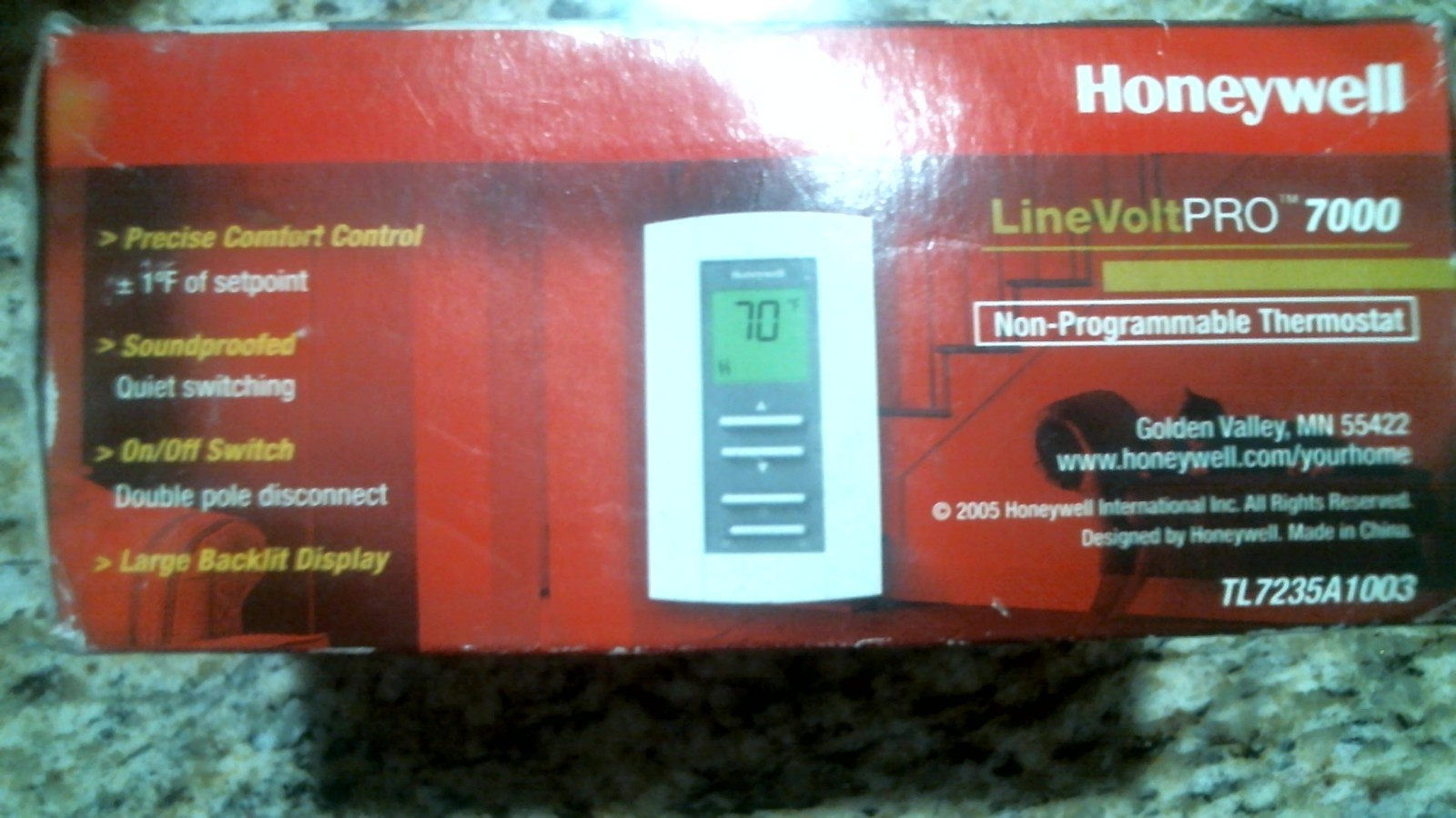 HONEYWELL TL7235A1003 LINEVOLT PRO 7000 THERMOSTAT BATTERY FREE -FREE ...